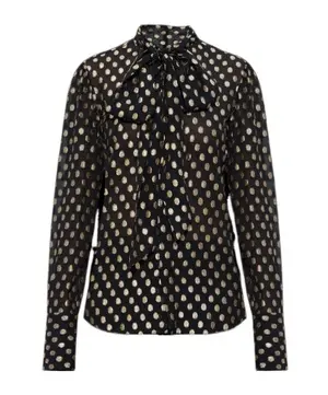 Dsquared2 Graphic Printed Tie-neck Shirt