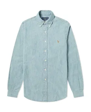 Polo Ralph Lauren Pony Embroidered Buttoned Shirt - Blue