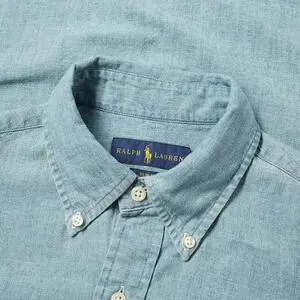 Polo Ralph Lauren Pony Embroidered Buttoned Shirt - Blue