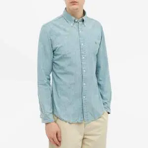 Polo Ralph Lauren Pony Embroidered Buttoned Shirt - Blue
