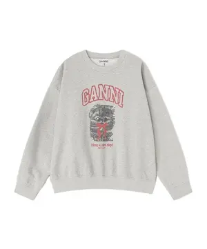 GANNI Kitty Sweatshirt - Grey