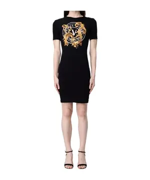 Versace Round Neck Day Dresses