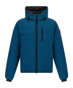 Canada Goose Lodge Down Jacket With Adjustable Hood And Drawstring Hem - Blue