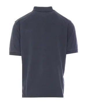Herno Logo Embroidered Short Sleeved Polo Shirt - Black