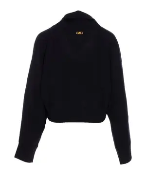 Michael Kors Cropped Logo Plaque Jumper