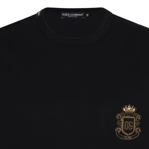 Dolce & Gabbana Dolce Gabbana Heraldic Patch Short-sleeved T-shirt - Black