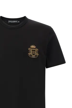 Dolce & Gabbana Dolce Gabbana Heraldic Patch Short-sleeved T-shirt - Black