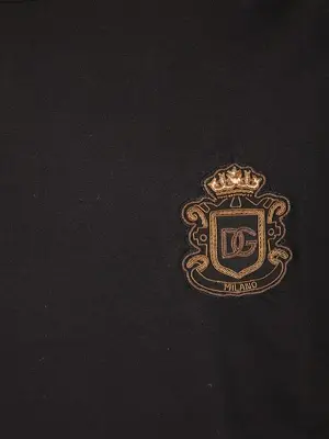 Dolce & Gabbana Dolce Gabbana Heraldic Patch Short-sleeved T-shirt - Black