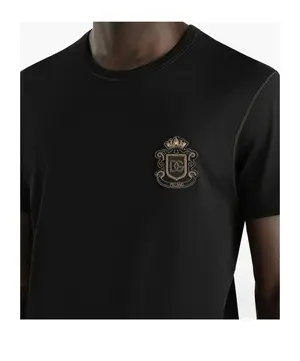 Dolce & Gabbana Dolce Gabbana Heraldic Patch Short-sleeved T-shirt - Black