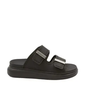 Alexander Mcqueen Round Toe Slides Slipper