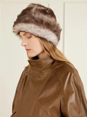Nour Hammour Louve Shearling Beanie - Multicolor