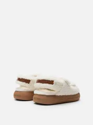 Moon Boot Shearling Sandals - Ice