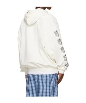 Vetements Logo Zip-up Hoodie - Vanilla