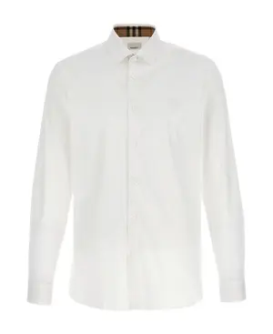 Burberry Long-sleeved Curved Hem Shirt - No