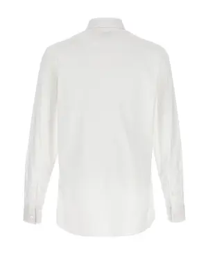 Burberry Long-sleeved Curved Hem Shirt