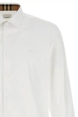 Burberry Long-sleeved Curved Hem Shirt
