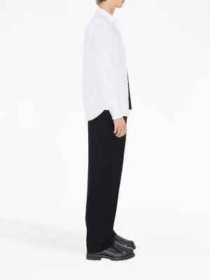 Burberry Long-sleeved Curved Hem Shirt