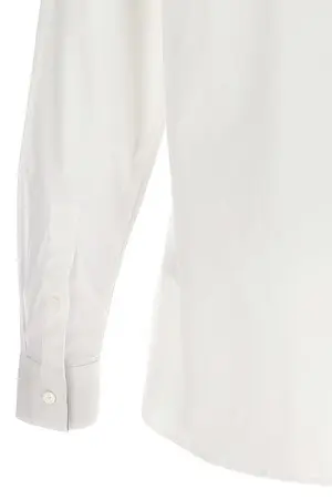Burberry Long-sleeved Curved Hem Shirt