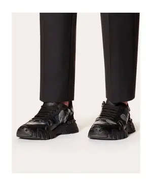 Valentino Garavani Rockrunner Leather Sneakers