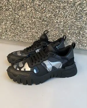Valentino Garavani Rockrunner Leather Sneakers