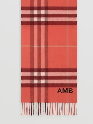Burberry Checkered Fringed Scarf
