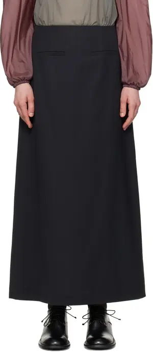 AMOMENTO Striped Maxi Skirt