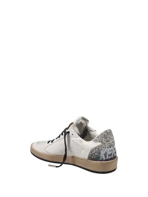 GOLDEN GOOSE Ballstar Glittered Sneakers - White