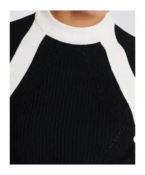 Balmain Short-sleeved Ribbed Knit Top