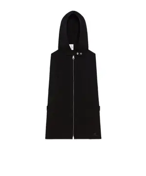 COURREGES Zipped Scarf Hood - Black