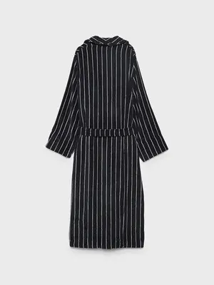 TEKLA Terry Classic Bathrobe - Black