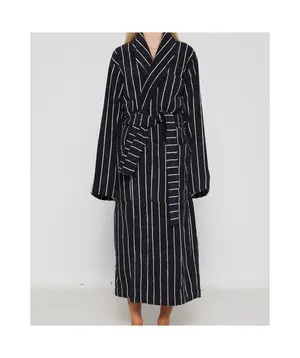 TEKLA Terry Classic Bathrobe - Black