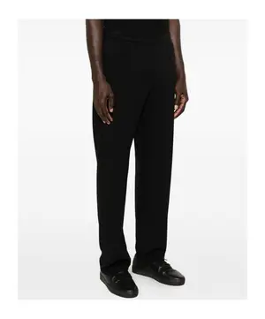 Emporio Armani Drawstring Jersey Joggers - Black