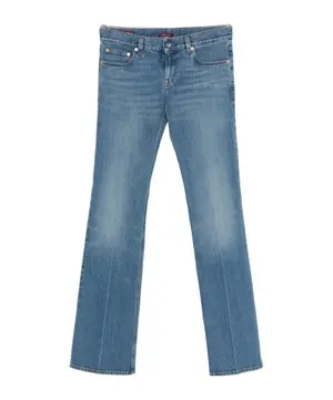 Gucci Logo Patch Denim Jeans - Blue