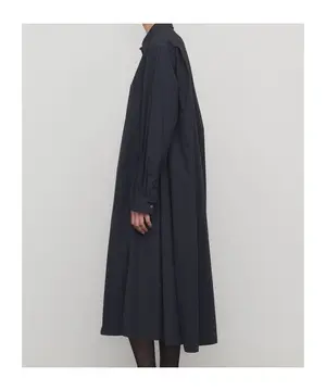 THE ROW Zeph Cotton Shirtdress - Deep Navy Blue