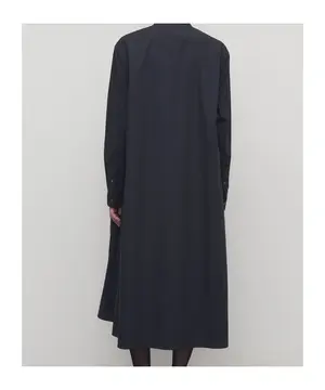 THE ROW Zeph Cotton Shirtdress - Deep Navy Blue
