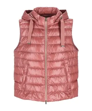 Herno Hooded Zip-up Gilet - Pink