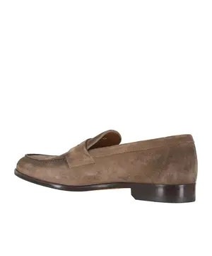 DOUCAL'S Round Toe Loafers - Brown