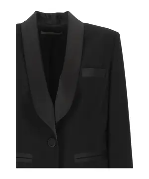 D.exterior Shawl Lapel Single-breasted Blazer
