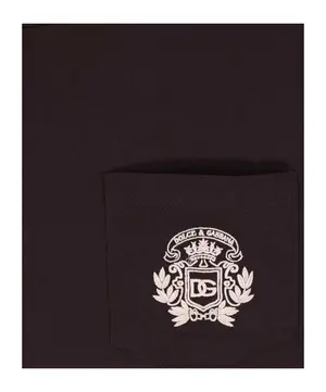 Dolce & Gabbana Dolce Gabbana Logo Embroidered Crewneck T-shirt - Black