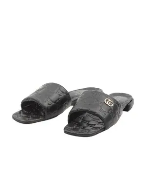 Gucci Gg Embossed Slide Sandals
