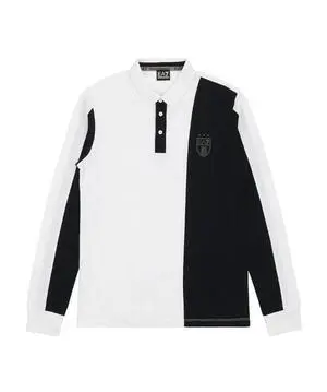 EA7 Logo Long-sleeved Polo Shirt
