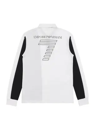 EA7 Logo Long-sleeved Polo Shirt