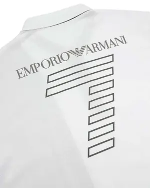 EA7 Logo Long-sleeved Polo Shirt