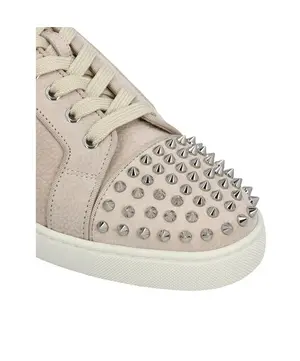 CHRISTIAN LOUBOUTIN Stud Embellished Low-top Sneakers - Nude
