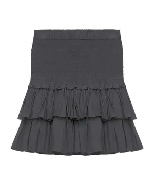 ISABEL MARANT ÉTOILE Isabel Marant Etoile Naomi Smocked Ruffled-Hem Mini Skirt