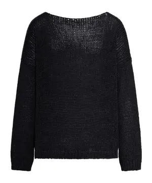 ROBERTO COLLINA Open-knit Sweater - Black