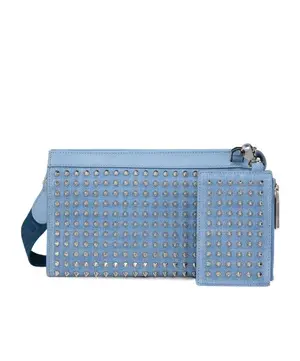 CHRISTIAN LOUBOUTIN Studded Shoulder Bag - Blue