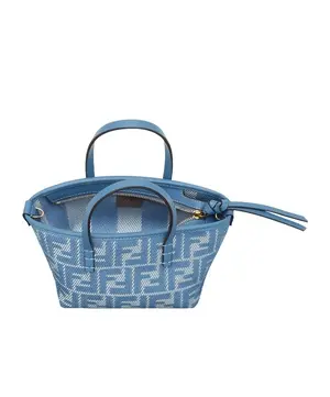 Fendi Mini Ff Jacquard Tote Bag - Blue