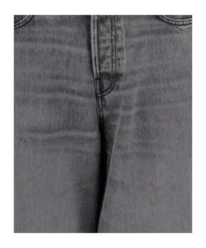 HAIKURE Embossed Patch Denim Jeans