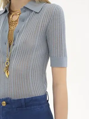 Chloé Fitted Knit Polo Shirt